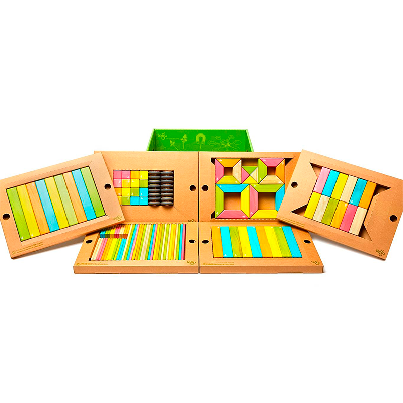 Tegu Magnetic Wooden Blocks 130 Pieces - Classroom Kit – Kidsomatic